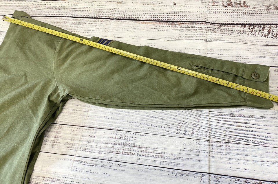 Vintage Air Force Strategic Air Command Uniform Shirt Green Patches 15. ...
