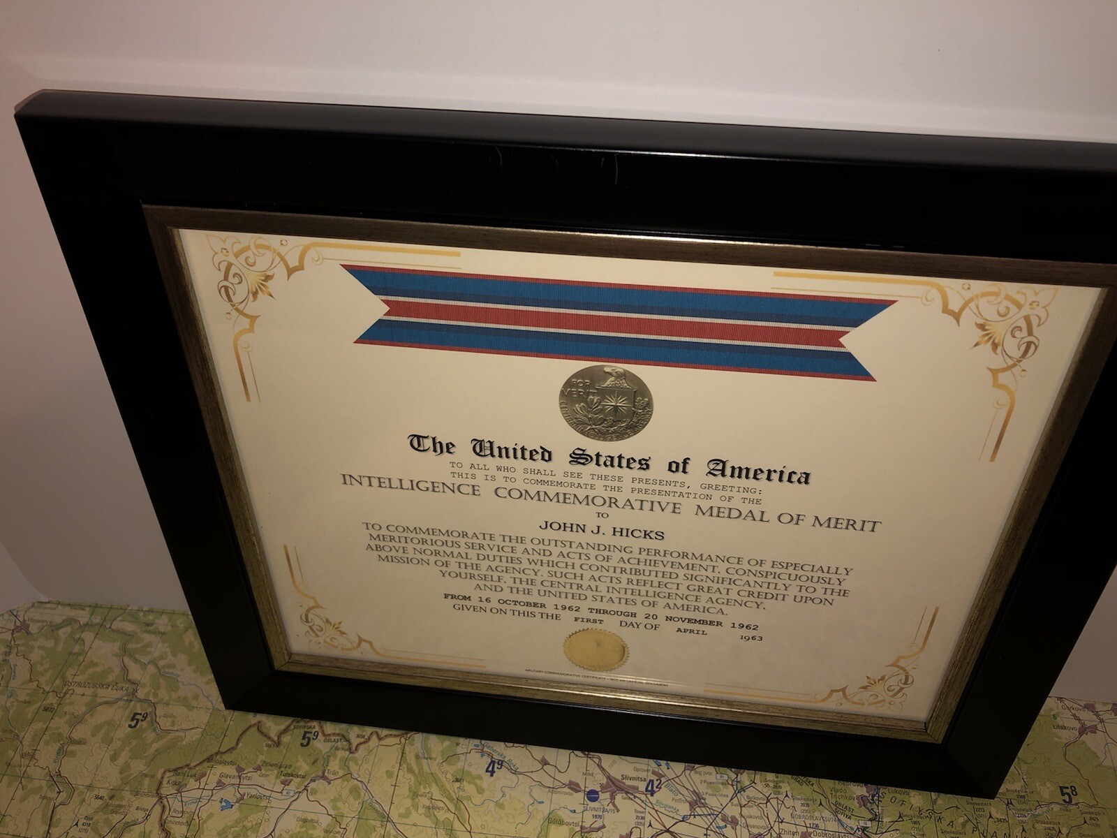 CIA - INTELLIGENCE COMMEMORATIVE MEDAL OF MERIT CERTIFICATE Type-1 | eBay