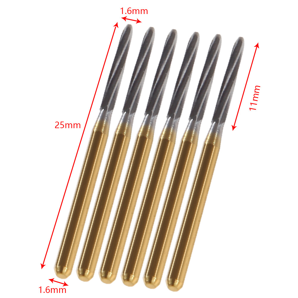 Dental Tungsten Steel Carbide Crown Metal Cutting Burs For High Speed ...
