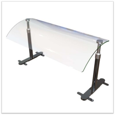 ADM EP950 Portable Buffet Sneeze Guard with Acrylic Shield 30"W - BLACK ...