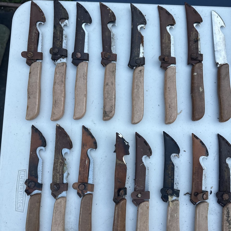 RARE VINTAGE ANDERSON KNIVES GLENDALE CALIF HUNTING FISHING KNIFE LOT ...