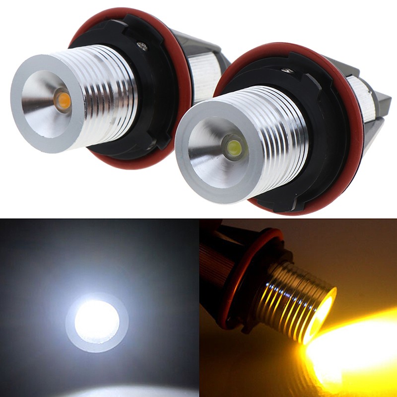 1Pc E39 E60 E87 X5 LED Angel Eye Ring Marker Side Light White Yellow ...