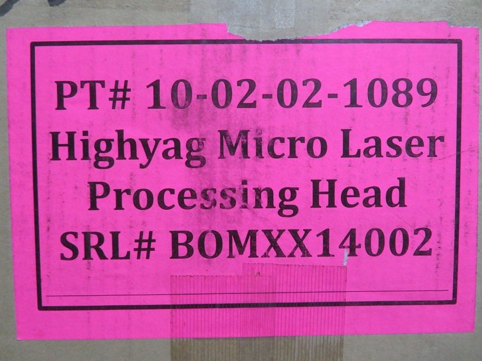 Highyag Micro Laser Processing Head - PT#: 10-02-02-1089 | eBay