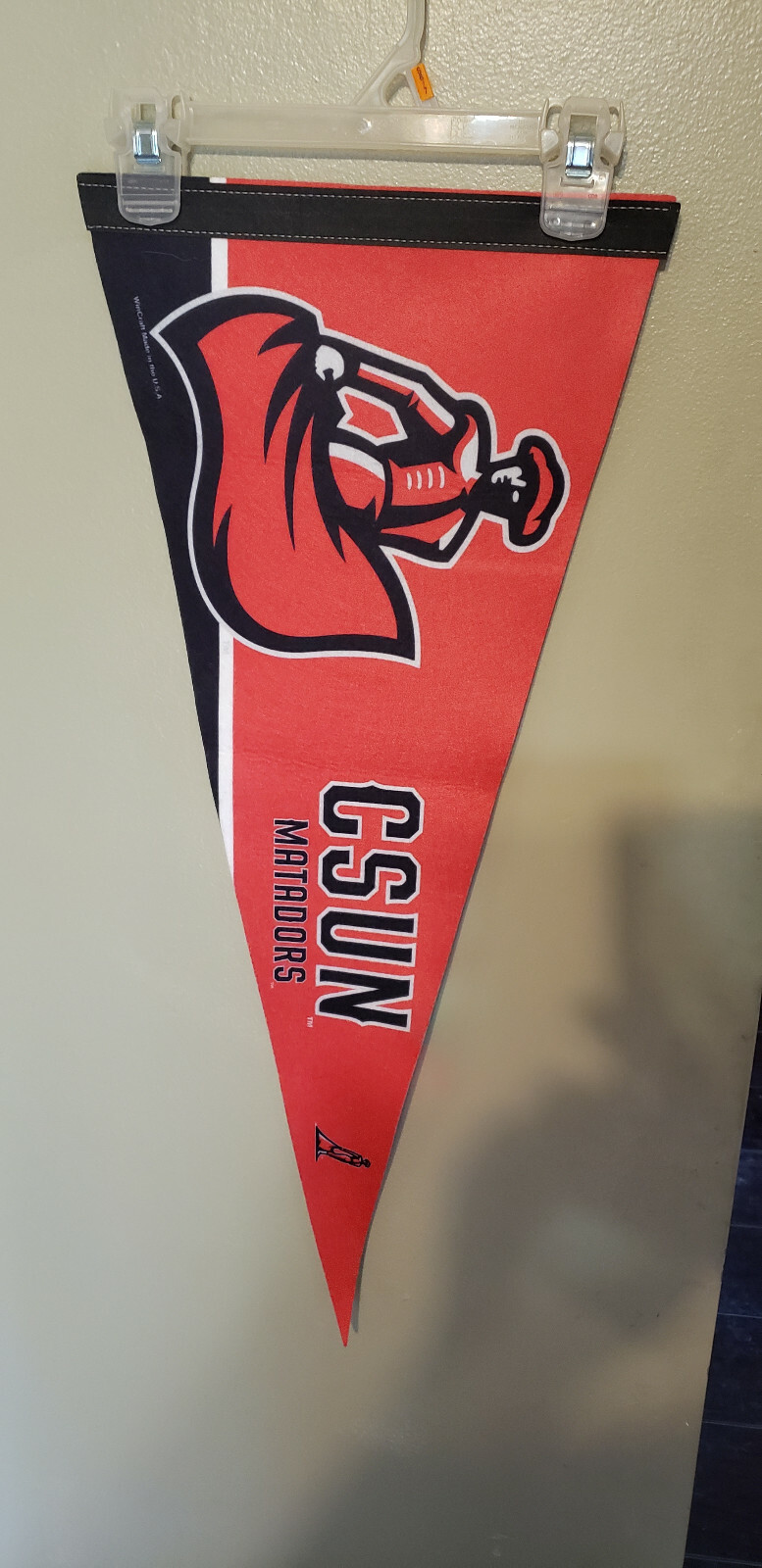 CAL STATE NORTHRIDGE MATADORS PREMIUM ROLL UP LOGO FELT PENNANT 5/1/22 ...