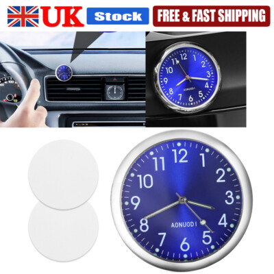 Mini Gauge Clock Luminous Car Interior Quartz Watch Auto Dashboard ...