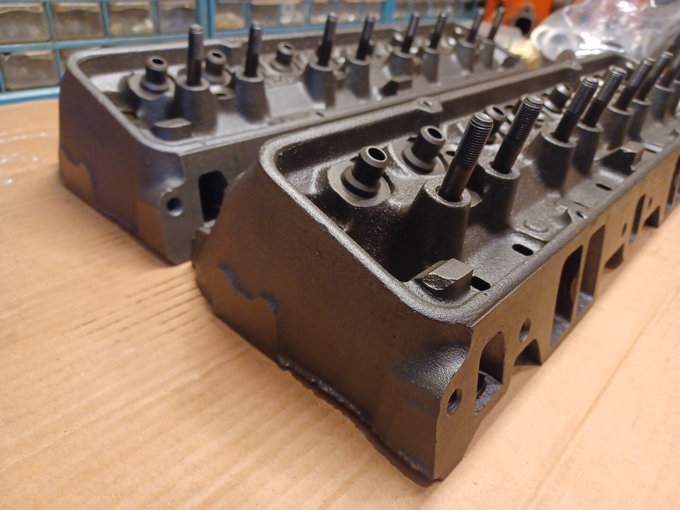 OEM GM L79 3782461 Cylinder Heads Small Block Chevy Camel Hump 1965-66 ...