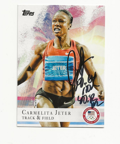 CARMELITA JETER USA AUTOGRAPHED CARD | eBay