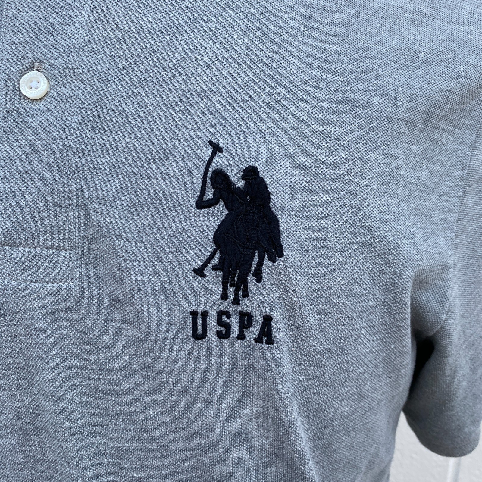 US POLO ASSN. Shirt Adult M Medium Short Sleeve New w/ Tags Gray USPA ...