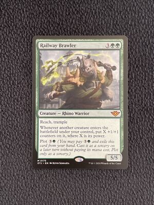MTG - Railway Brawler - Outlaws of Thunder Junction - Near Mint | eBay