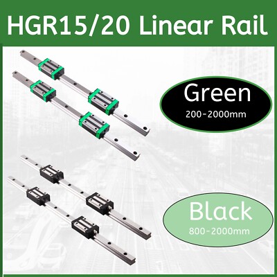 HGR15 HGR20 2X Linear Rail Guide+4X HGH15CA HGH20CA Block HGH15 HGH20 ...