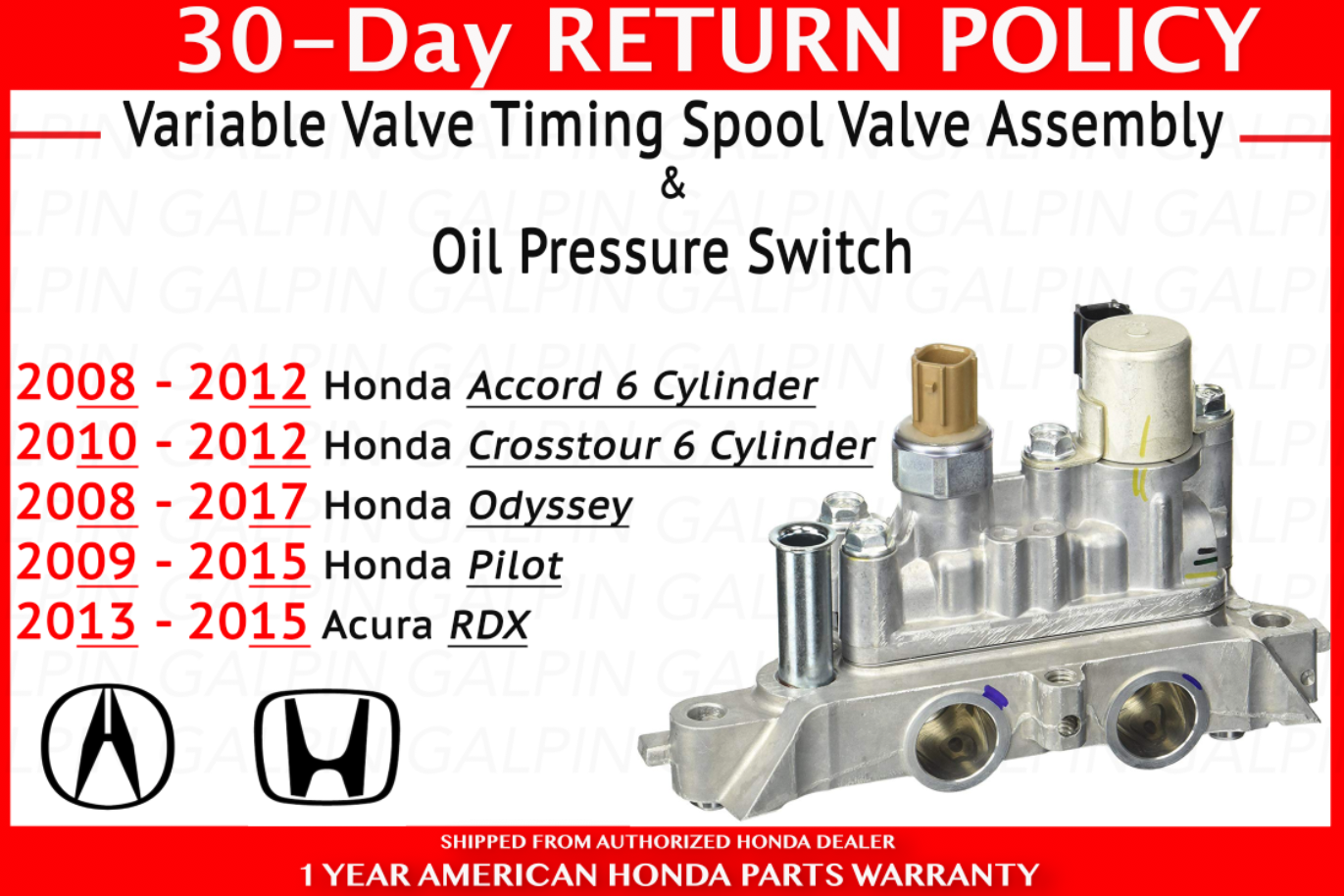 🔥 Genuine OEM Honda Spool Valve Variable Timing Assembly FR 15810-R70 ...