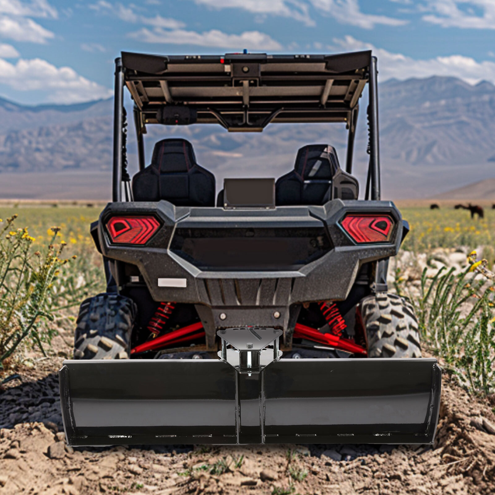 48" 3-Point Scrape Blade 2" Receiver ATV UTV Adjustable Scraper ...