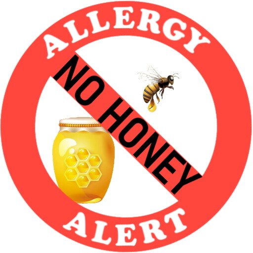 Allergy Alerts Anaphylaxis ALLERGIC Allergen ALERT BADGE ALLERGY BADGE ...