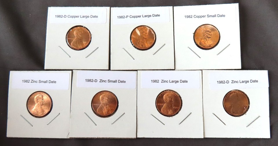 1959-2025 Lincoln Memorial & Shield Cents BU - Complete with 7 -1982's ...