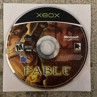 🔥 Fable 1 Black Label (OG Xbox, 2004) Mint Disc Only. See Description ...