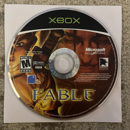 🔥 Fable 1 Black Label (OG Xbox, 2004) Mint Disc Only. See Description ...