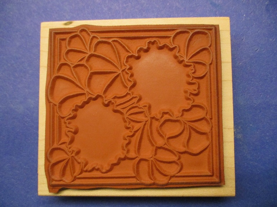 MAKE AN IMPRESSION SUSAN COCKBURN GERANIUM FLORAL PUNCH ART RUBBER ...
