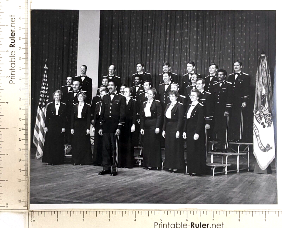 1979 US Army Choir Chorus Female Soldiers Singing Vintage Press Photo ...