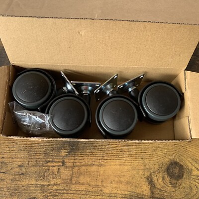 PACK of 4 - Ikea ALEX Caster Wheel for Drawer Unit/Desk, Black 104.806. ...