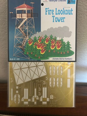 ETCHED BRASS - FIRE RANGER LOOKOUT TOWER w/ INTERIOR - N Scale NEW KIT ...