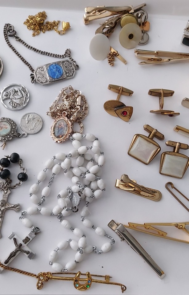 Joblot Curios Japan Lighter Case Jewellery Coins Religious Cufflinks ...