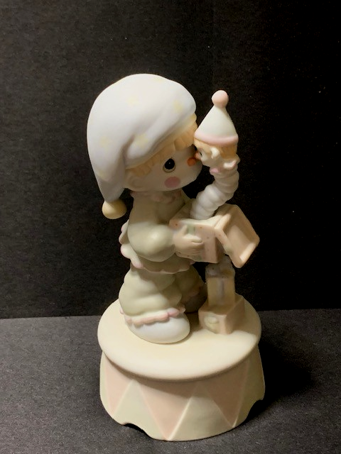 PRECIOUS MOMENTS 15504 GOD SENT YOU JUST IN TIME 1985 SJB-MUSIC FIGURINE w/BOX | eBay