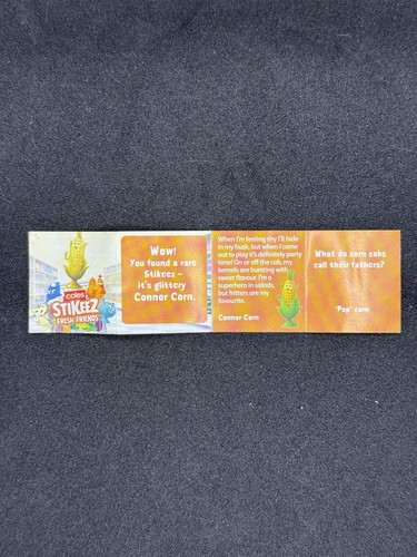Coles Fresh Stikeez Rare Glitter Connor Corn | eBay