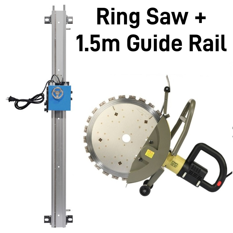 5000W Brushless Ring Saw 29CM Concrete Wall Cutting Machine + 1.5/2m ...