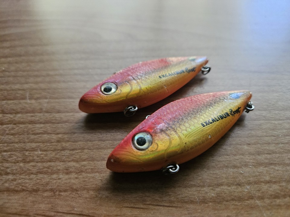(2) Excalibur Jimmy Houston Super Spot 1/2oz Lipless Crankbait Fishing ...