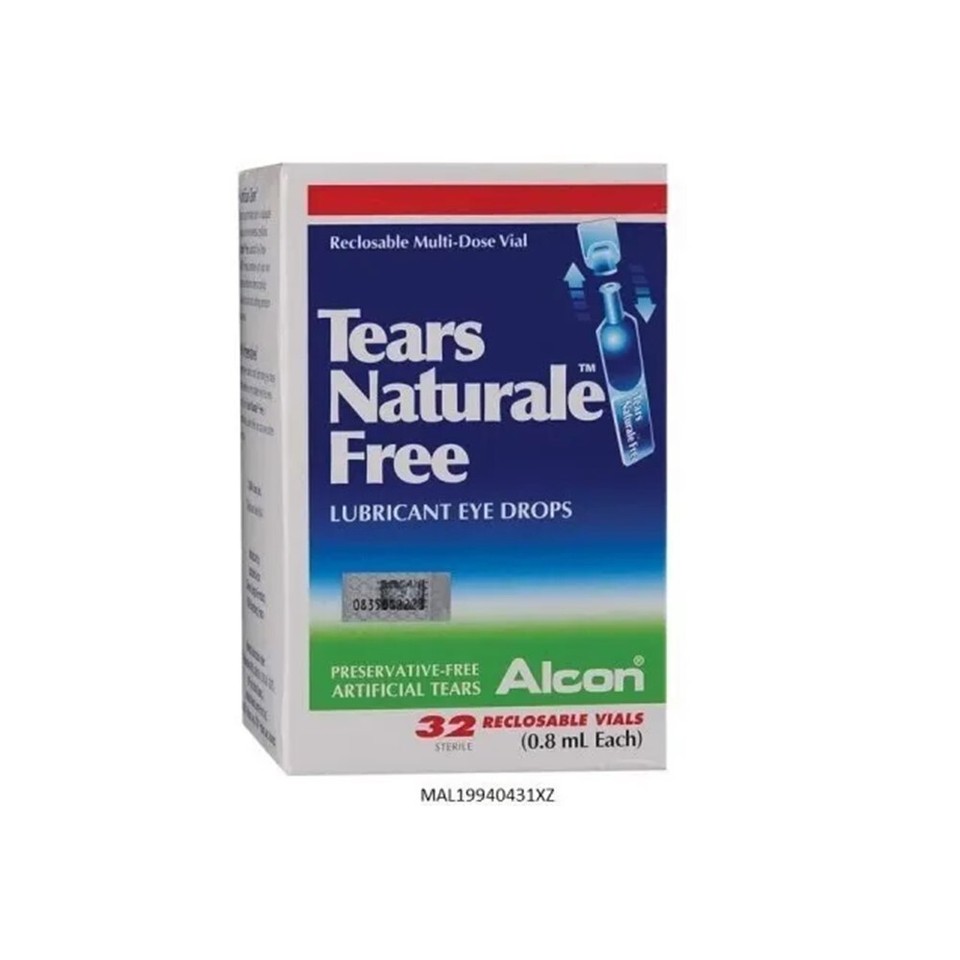 10 x Alcon Tears Naturale Free Eye Drops (32 Vials) Moisturizing ...