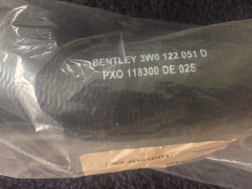 Bentley Continental GT Flying Spur Coolant Radiator Hose OEM NEW ...