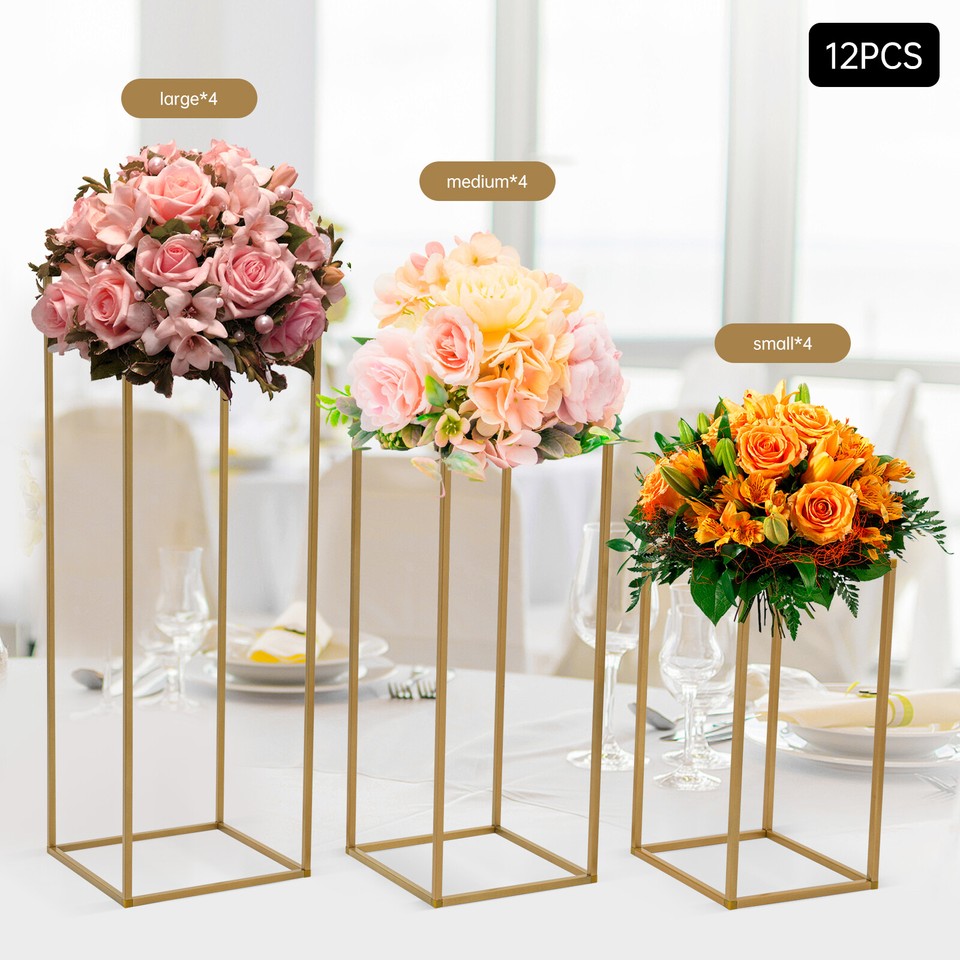 12 Pcs Metal Flower Stand with Hammer，Wedding Centerpieces，Party Decor ...