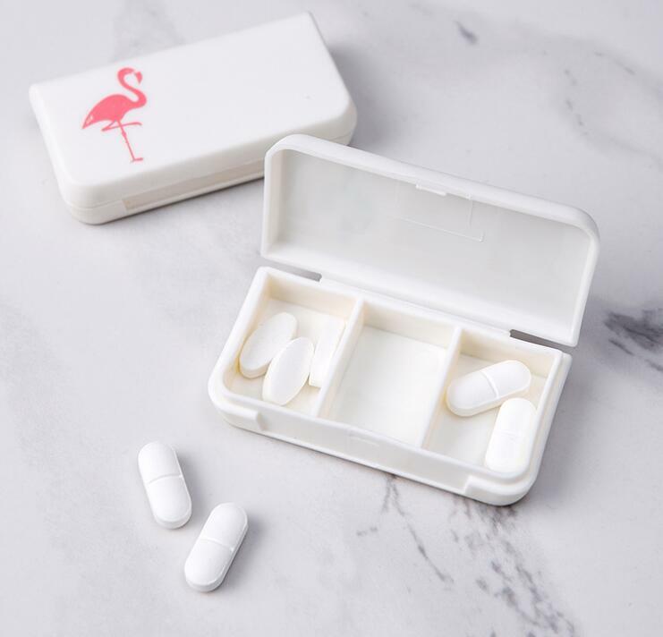 1PCS portable 3 grid mini pill box travel to work convenient pill box ...