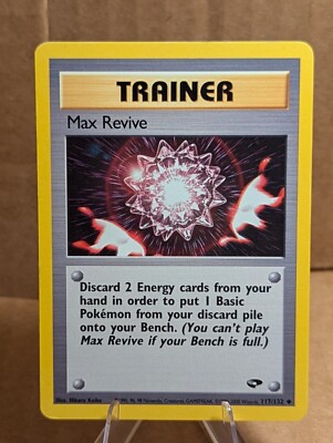 Pokémon TCG Max Revive Gym Challenge 117/132 Regular Unlimited Uncommon ...