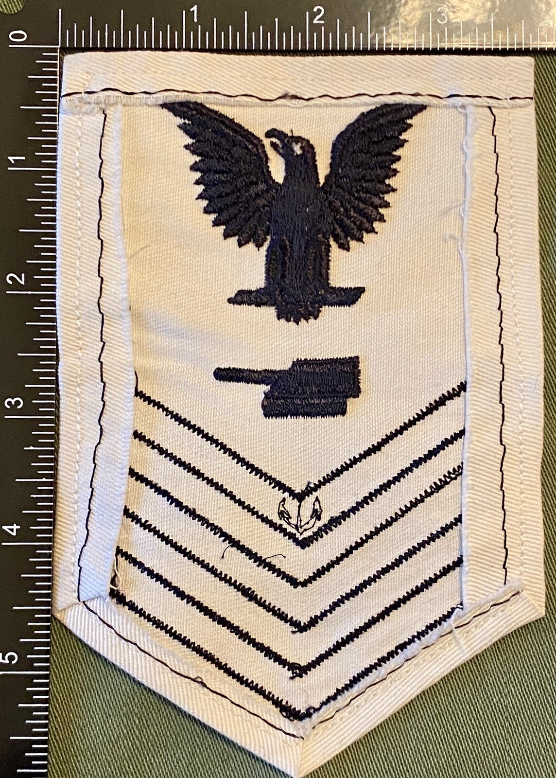 WWII undated US Navy Rate Turret Captain 1st Class Petty Officer Patch ...