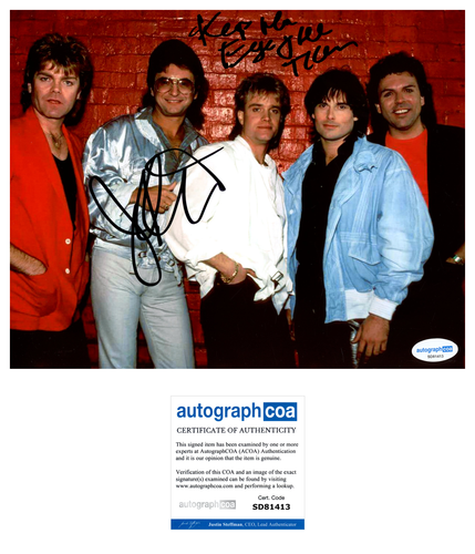 * JIM PETERIK * signed 8x10 photo * SURVIVOR * EYE OF THE TIGER * ACOA ...