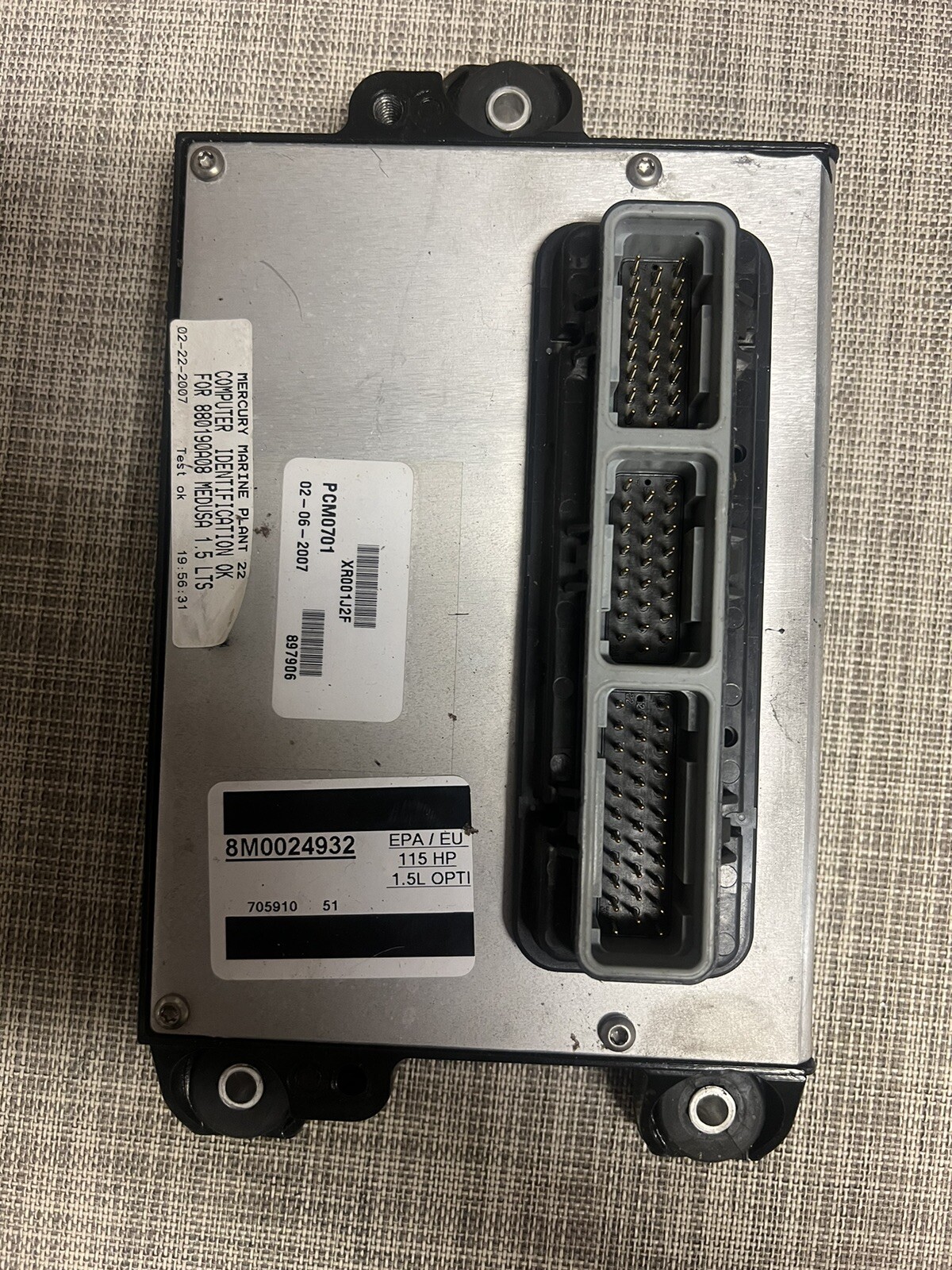 Mercury 115 HP ECM Computer Module DFI Pcm0701 897906 8M0024932 for ...