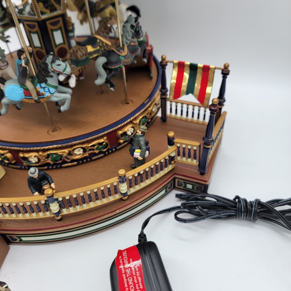 Mr Christmas Holiday Around The Carousel Action Lights Music | eBay