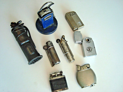 Junk Lot of 8 Assorted Vtg Lighters-FOR PARTS,REPAIRS or DISPLAY ONLY ...