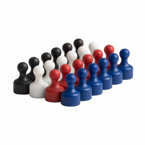 Strong Heavy-Duty Assorted Color Plastic Magnetic Push Pins (24 Pack ...