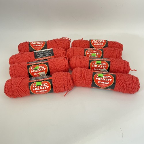8 Skeins Red Heart Classic 4 Ply Acrylic Yarn RUST Same Dye Lot | eBay