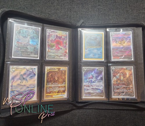 Top Loader Binder 4 Pocket - WHITE - Card Album Zippered Toploader 35pt ...