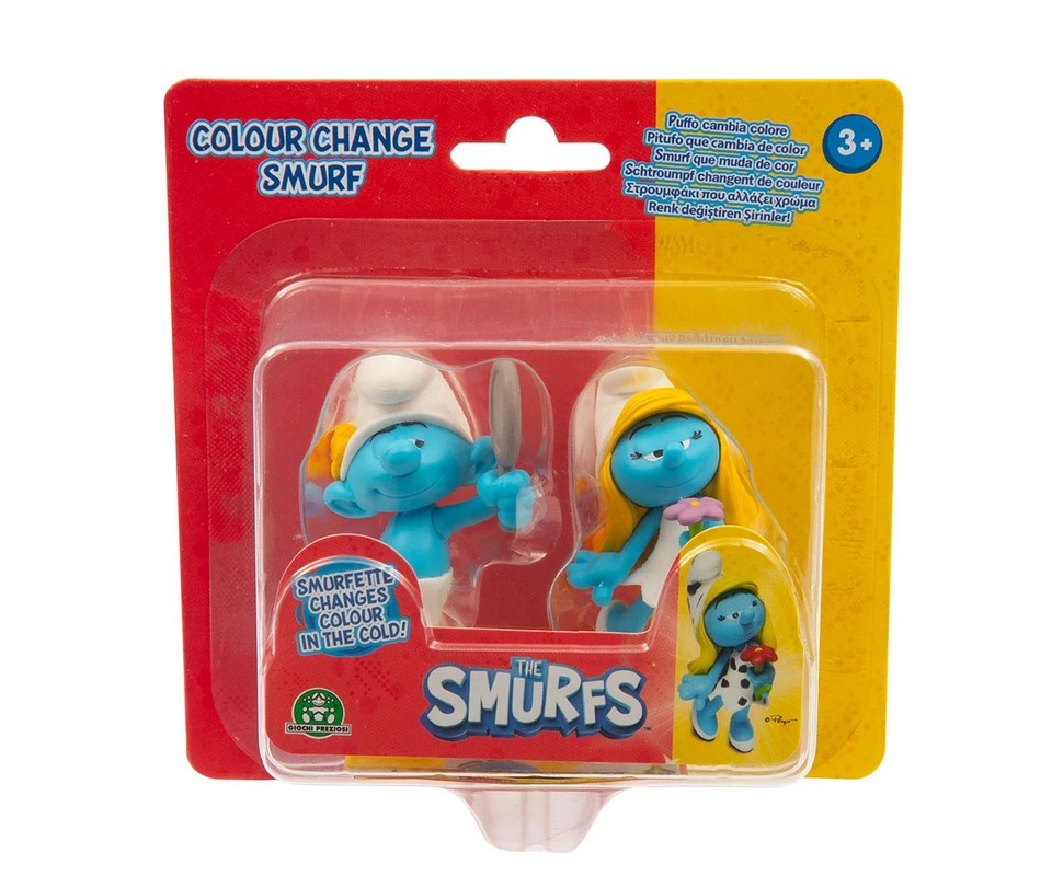Smurfs Color Change Twinpack Figures – Giochi Preziosi 2 x 5cm Magic ...
