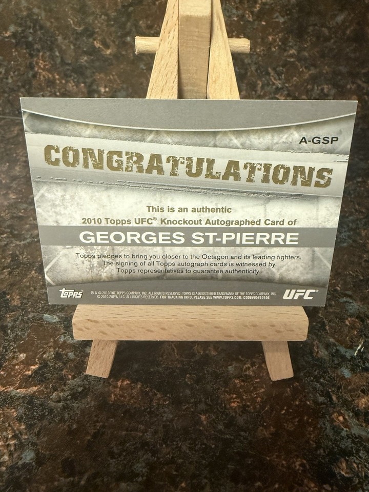 2010 Topps UFC Knockout Georges St-Pierre /88 Green Auto | eBay