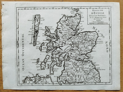 Scotland - Original Map Vaugondy - 1750 | eBay