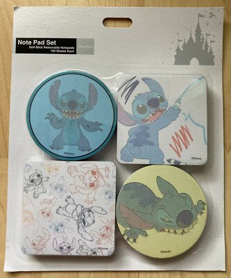 Disney STITCH Mini Notepad Set Self-Stick Removable 100 Sheets Each ...