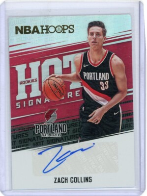 ZACH COLLINS 2017-18 NBA Hoops HOT SIGNATURES ROOKIES AUTO Hawks ...