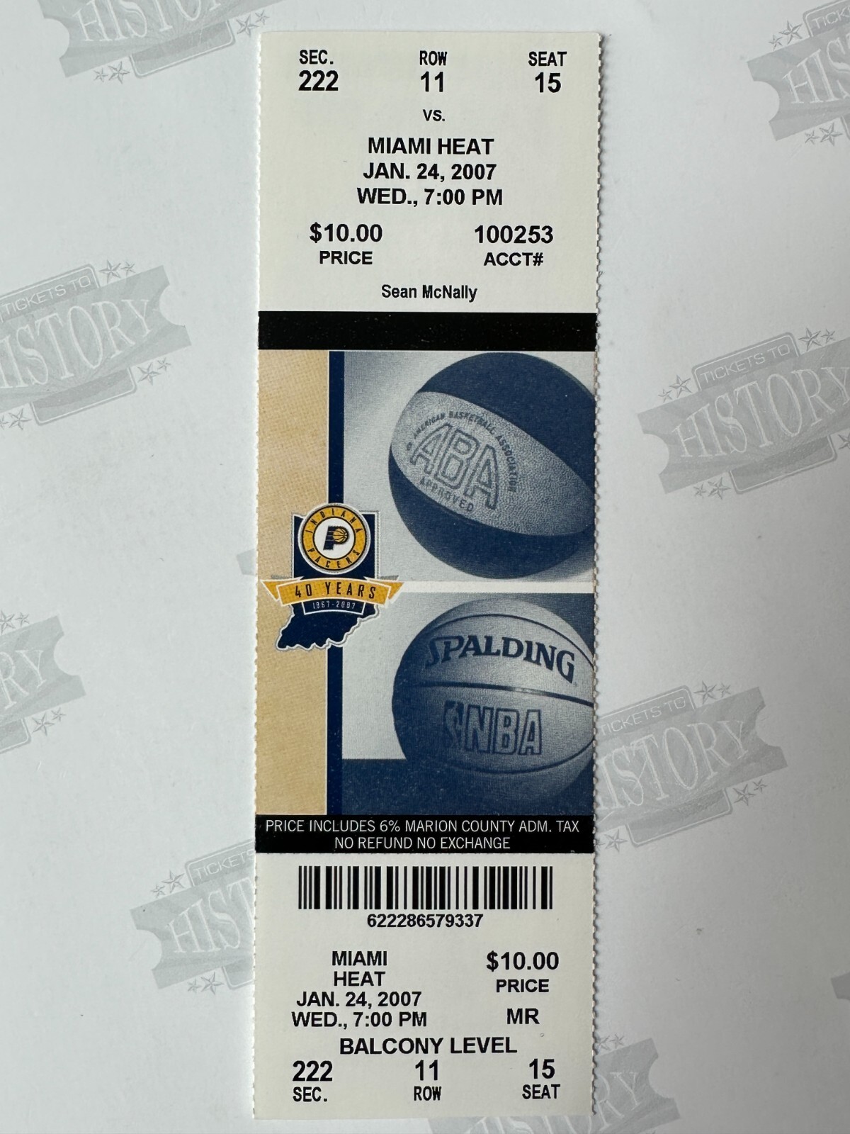 2007 Miami Heat at Indiana Pacers Ticket 1/24/07 Shaq Dwayne Wade | eBay