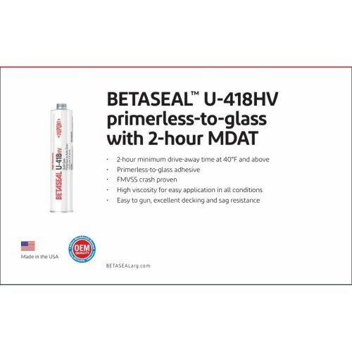DuPont U-418HV BETASEAL Primerless-to-Glass Adhesive, 10.5 oz Cartridge ...