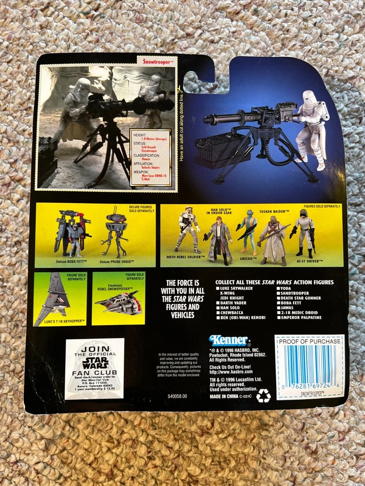 Star Wars Kenner 1996 Deluxe Snowtrooper with E=Web Heavy Repeating ...
